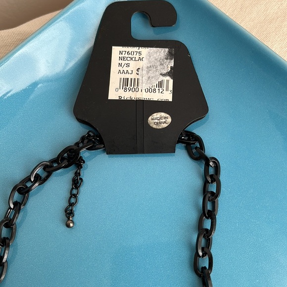 Ricky’s | Jewelry | Rickys Black Costume Necklace Adjustable Sizer With ...